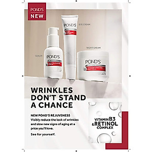 Pond's Rejuveness Brightening Under Eye Cream for Wrinkles with Vitamin B3 and Retinol Complex, Daily Anti-Aging Eye Cream Cr1 fl oz, 3 Pack