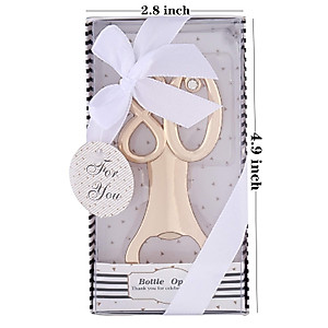 16 PCS Black&White Bottle Openers Gold Wedding Favors Decorations,80 Wedding Anniversary 80th Birthday Party Favors for Guests Bridal Shower Party Supplies (Black 80, 16)