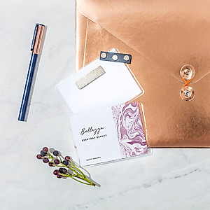 Avery Customizable Name Badges with Magnets, 3" x 4", Clear Name Tag Holders with White Printable Inserts, 48 Magnetic Name Badges (8781)