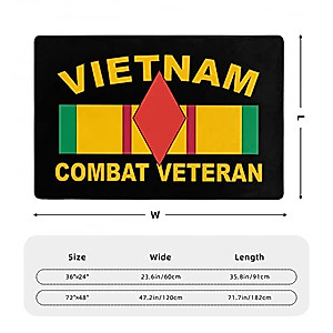 5th Infantry Division 'Red Diamond' Vietnam Combat Veteran Area Rug Living Room Bedroom Kitchen Sofa Bedside Carpet Floor Mats 36"X24"