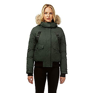 Triple F.A.T. Goose Norden Womens Winter Coat - Winter Coats For Women - Puffer Jacket Womens - Women Winter Jackets (Large, Olive)