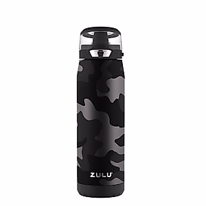ZULU Swift Stainless Steel Vacuum Insulated Water Bottle with Silicone Straw, 20oz (Camo)