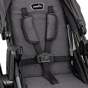 Evenflo Pivot Suite Travel System with LiteMax Infant Car Seat with Anti-Rebound Bar Devon Gray