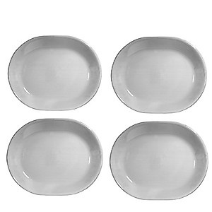 Corelle Livingware 12-1/4-inch Serving Platter, Winter Frost White (4)
