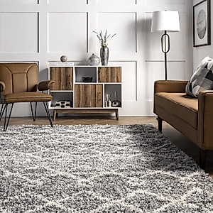 nuLOOM Transitional Kristi Shag Area Rug, 5x8, Grey