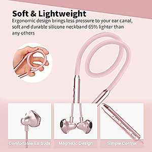 MUBIAO Bluetooth Headphones Neckband 20Hrs Playtime V5.0 Wireless Headset Sport Noise Cancelling Earbuds w/Mic for Gym Running Compatible with iPhone Samsung Android