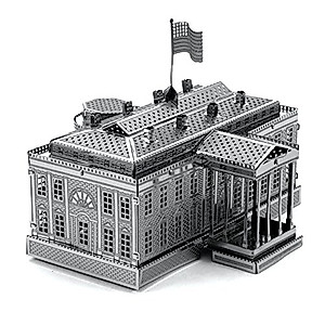 Metal Earth White House 3D Metal Model Kit Bundle with Tweezers Fascinations