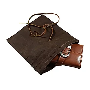 Hide & Drink, Survival Roll Top Pouch, Multipurpose Bag, Lightweight Case, Outdoor Accessories, Classic Traveling & Camping Essentials, Waxed Canvas, Handmade (Honey Bourbon)