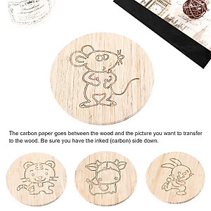 Longtereen 100 Sheets Carbon Paper, Black Graphite Paper for Tracing Patterns onto Wood, Paper, Canvas, and Other Crafts Projects.