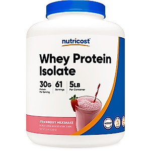 Nutricost Whey Protein Isolate (Strawberry Milkshake) 5LBS