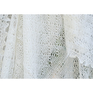 Fedelkea Victorian Lace Bridal Orenburg Crochet Shawl Winter Wedding 47x47 Inch