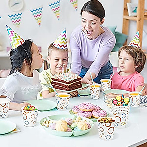 Unves 600 Pack Disposable 3 oz Paper Cups, Small Bathroom Cups Colorful Mouthwash Cups Paper Coffee Cups Cold Beverage Drinking Cup for Picnic, Barbecue, Party, Travel and Event