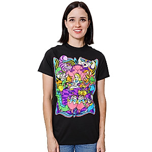 Disney Alice in Wonderland Mostly Mad Tea Party T-Shirt (X-Large, Black)