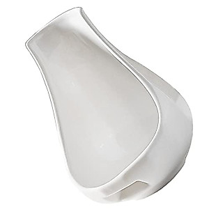 Cabilock 3pcs Ceramic Spoon Holder Upright Spoon Holder Copper Spoon Rest Fork Rest Spoon Storage Rack Cutlery Rests Spoon Stand Bulk Coffee Chopstick Rest Vertical Drip Tray White Ceramics