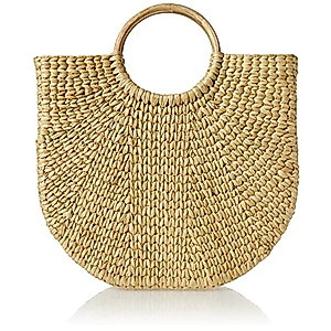 The Drop Women's Jileen Top Handle Straw Bag, Natural, One Size
