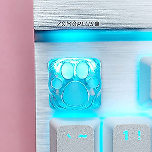 wwkeycaps ZOMO Special Edition 3D Printing Gaming Cat Keycaps Cherry MX keycaps Cats paw ShapeTiffany Blue