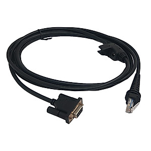 E-Simpo 3Mtr/10ft Accessory for HHP Scanner 1900g,Hyperion 1300g,Xenon 1900/1902,Voyager 1250g/1200g RJ48 to DB9 with DC Port RS232 Serial Cable(RS232 Cable)