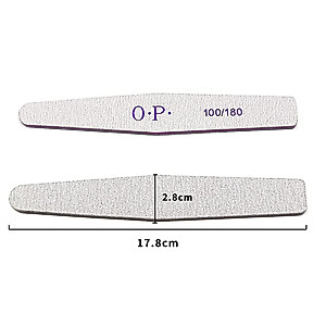 10 Pcs Emery Board Nail Files Double Sided Fingernail Files Professional Grit Natural Nails File Manicure Pedicure Tools for Salon Home Use