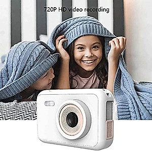 Jiaanu Kids Digital Camera Kids Camera Screen Portable Compact Children's Cartoon Digital Camera As a Gifts for Kids (Color : White)