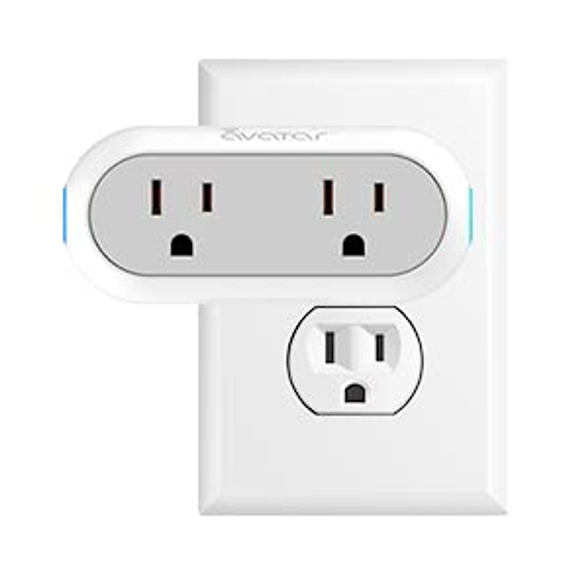 Smart Plugs That Work with Alexa Google Home Siri, Wireless 2.4G WiFi Outlet Controlled by Smart Life Tuya Avatar Controls APP, 10A Mini Socket Enchufe Inteligente with Timer, Dimmer, 1 Pack