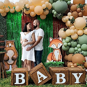 KatchOn, XtraLarge 13x8 Feet Green and Brown Football Backdrop - Pack of 4 Football Fringe Curtain | Football Streamers, Football Party Backdrop | Super Football Bowl Sunday Football Party Decorations