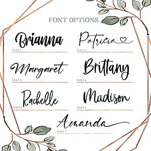 Personalized Makeup Bag w/Name - Vegan Leather & Canvas - 7 Fonts, Bridesmaid Proposal Gifts, Custom Cosmetics Bag, Lightweight & Portable Makeup Pouch for Travelling, Gifts for Women, Mom - Rose