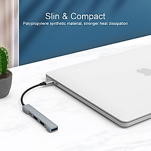 Lightning to USB Hub [Apple MFi Certified] 4-in-1 USB OTG Hub with 3 USB 3.0 Port and Fast Charging Port for iPhone/iPad Compatible with USB Microphones/USB Flash Drive/Keyboard/Mouse/USB Sound Card