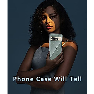 PUJUE for Google Pixel 7-Pro Clear Case: Pixel 7 Pro Dual Shockproof Protective Cell Case | Anti-Yellowing Silicone TPU | Full Protection Slim Bling | Clear Bumper Rubber Cell Phone Cover
