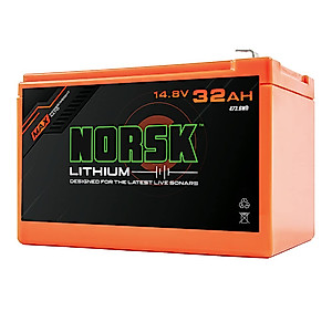 Norsk Lithium 14.8v 32ah Lithium Ion Battery | 2X Built in USB Ports | Ultra Light 4.8 LBS | 1000+ Charge Cycles | Charger Included