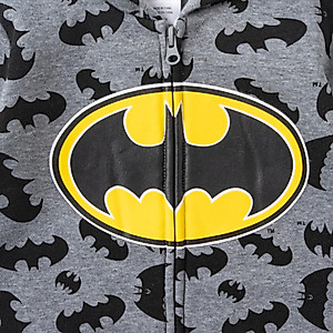 Warner Bros. Batman Boys Zip Up Hoodie, T-Shirt and Sweatpant Set for Toddlers and Little Kids