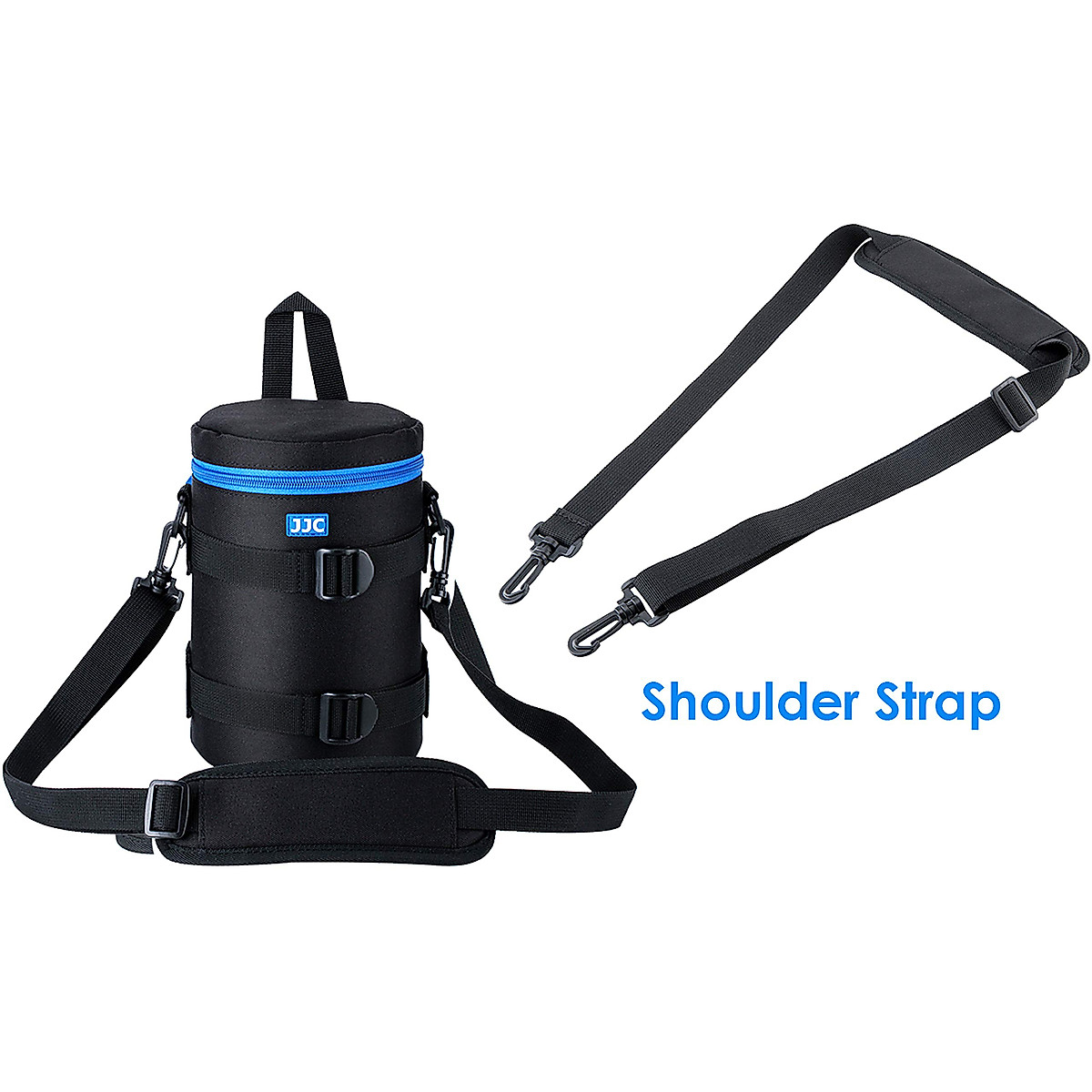 JJC Water Resistant Deluxe Lens Pouch Case Bag for Canon EF 70-200mm 4L / EF 28-300mm 3.5-5.6 USM/EF 70-300mm 4-5.6L/ Nikon AF-S NIKKOR 70-200mm 4G ED VR/Nikon 80-200 F2.8, Inner Size:113 x 215mm