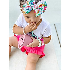 BraveJusticeKidsCo. | Snack Attack Silicone Baby Snack Cup | 2 pack | Collapsible Toddler Snack Cup (Honey Ginger and Dusty Rose)