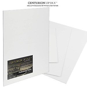 Centurion Deluxe Professional Oil Primed Linen Canvas Panels 3-Pack - OP Enhanced Primed Oil Canvas Panels for Painting, Artists, Oils, Alkyds, & More! - 14x18"