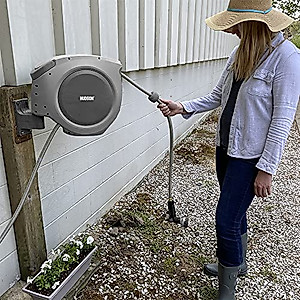 65ft Retractable Hose Reel Gray