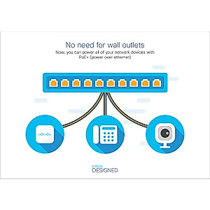 Cisco Business CBS350-8T-E-2G Managed Switch | 8 Port GE | Ext PS | 2x1G Combo | Limited Lifetime Protection (CBS350-8T-E-2G-NA)