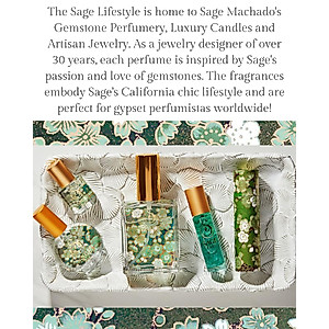 Sage Organic Perfume Oil Extract Roll-On by Sage- 1/4 oz, Vegan & Cruelty-Free, Fresh Scent, Cucumber, White Sage, Sweet Pea