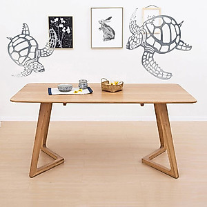 2 Pack Sea Turtle Beach Theme Decor, Metal Sealife Turtle Decor Wall Hanging Beach Sculpture, Farmhouse Turtle Wall Art Room Ornament for Home Indoor Outdoor Bathroom Garden