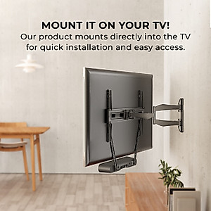 HumanCentric Mount Compatible with Sonos Ray TV Mount, Mounting Bracket for Floating Style Sonos Ray Mount and Sonos Ray Wall Mount, Soundbar Mount for Sonos Ray Sound Bar Mount Under TV, Black