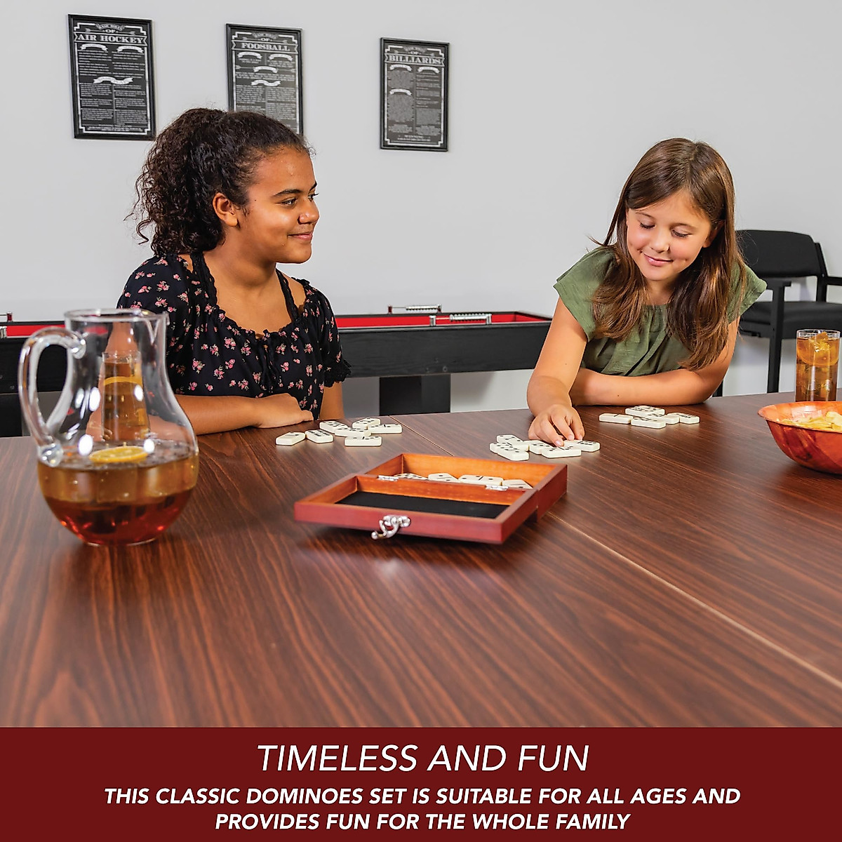 Hathaway Premium Domino Set w/Wooden Carry Case Premium Domino Set w/Wooden Carry Case, Walnut