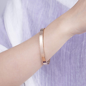 Sunflower Jewellery Cuff Bangle Bracelet Not Sisters by Blood But Sisters by Heart Stainless Steel Inspirational Jewelry Rose Gold