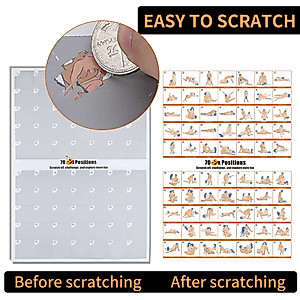 POSHTAIL 140 Adventure Challenge Couples Scratch Off Cards, Date Deck Scratch Off Posters for Couple