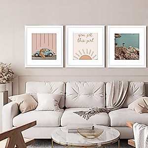 Liuxuange 20x20 Frame White, Wooden Photo Frame Display Pictures 16x16 with Mat or 20x20 Without Mat, Home Wall Decor Gallery Poster-1PCS