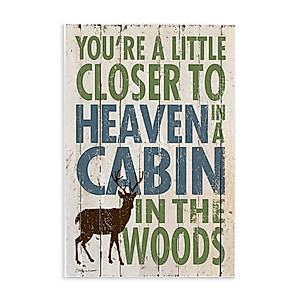 Stupell Industries Closer to Heavin in a Cabin Wall Plaque, 13 x 19, Design by Artist Stephanie Workman Marrott