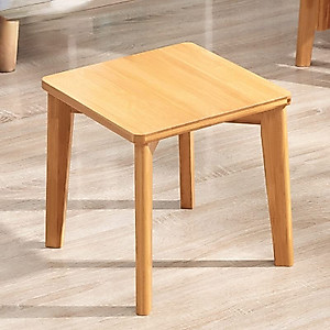 ZABEES Foot Rest Stool Household Kitchen Stool Multifunctional Thickened Bamboo Stool Dining Chairs Low Stools for Dorm Living Room Bedroom Padded Seat