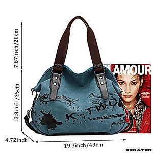 Segater® Women Shoulder bags Casual Vintage Hobo Canvas Handbags Top Handle Tote Crossbody Shopper Bags