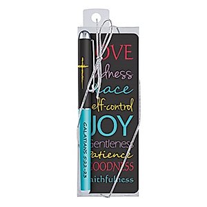 Inspirational Bible Verse Galatians 5:22-23 Ballpoint Pen with Bookmark Gift Set