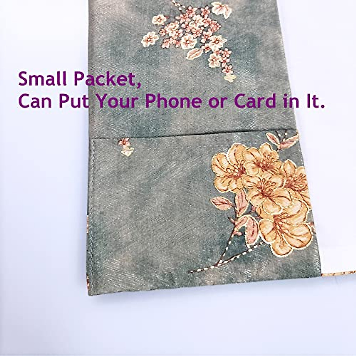 Book Sleeve Cover ( Flowers )| Hard Books Cover A5(8-1/4''x 5-13/16'') for Paperback,Washable Fabric,Fits Thickness Adjustable