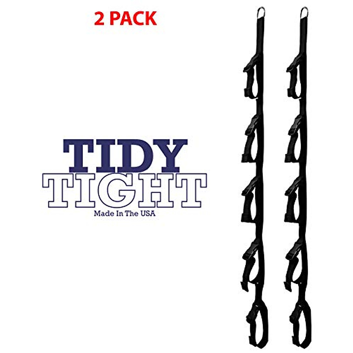 Tidy Tight Garage 2 Pack Organization System. Hang Extension Cords, Hoses, Rope, String Lights.