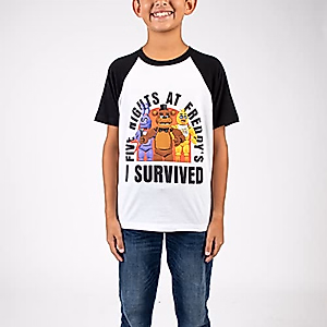 Bioworld Five Nights at Freddy's Game Over Crew Neck Short Sleeve 4pk Boy's Tees- Small Multicolored