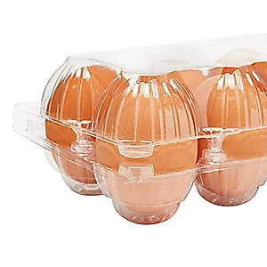 36 Pack Egg Cartons Bulk Holds 10 Chicken Eggs with Date Labels, Clear Plastic Tray